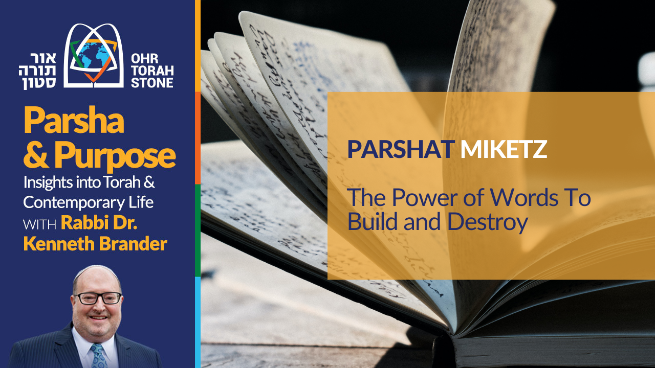 The Blogs: The Power of Words to Build and Destroy (Parshat Miketz ...