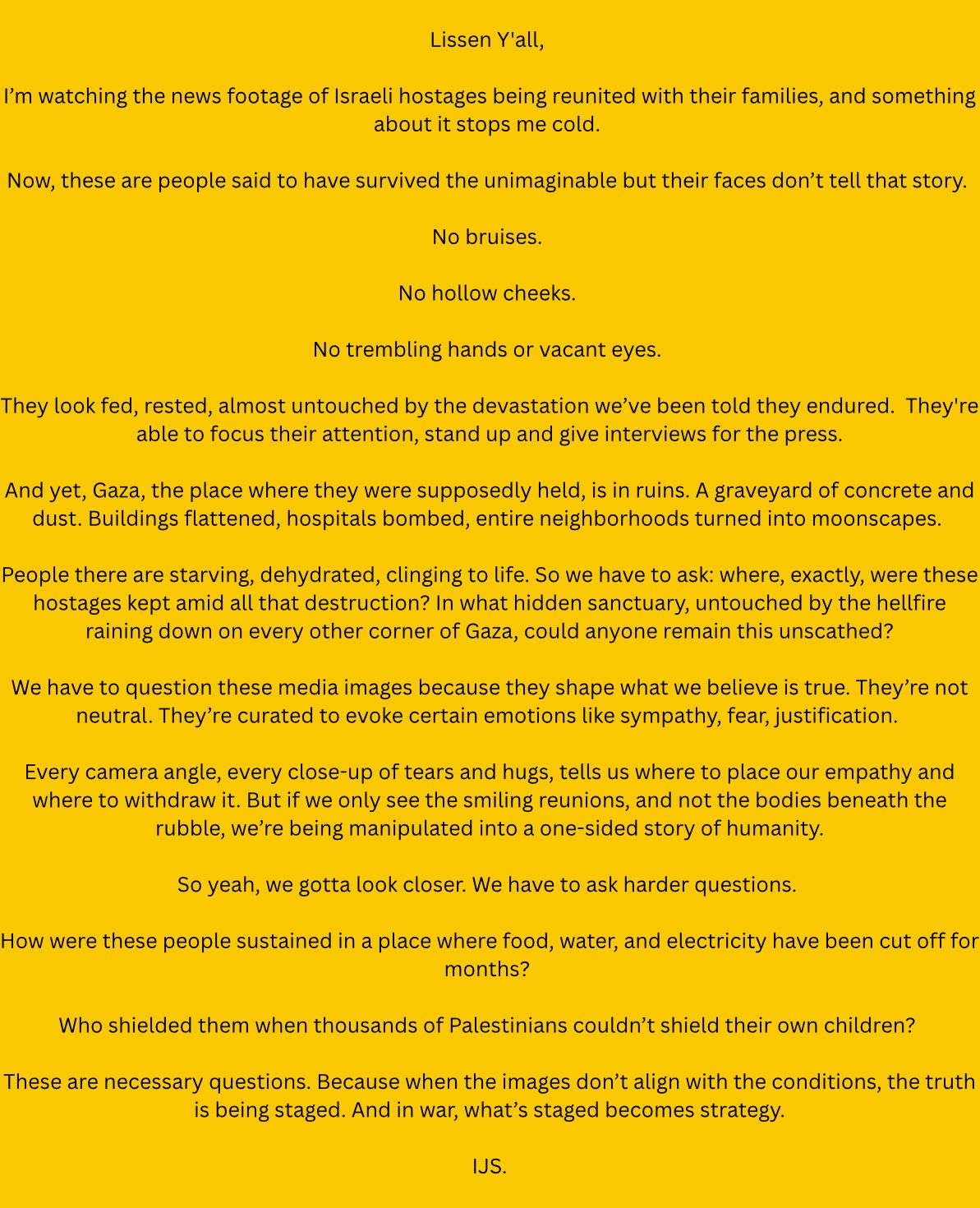 The Blogs: 'Just for some hostages' and 738 equals LIFE | Yulia Medovoy ...