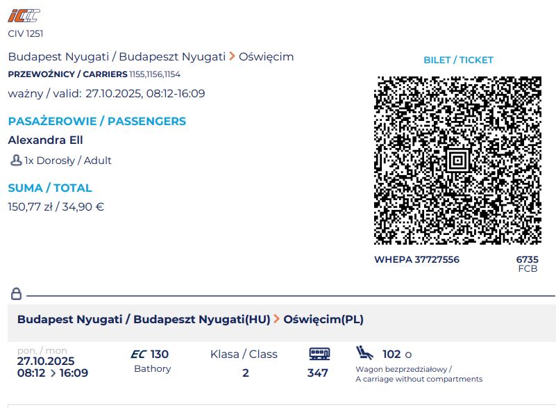 The Blogs: The Train to Auschwitz | Alexandra Ell | The Times of Israel