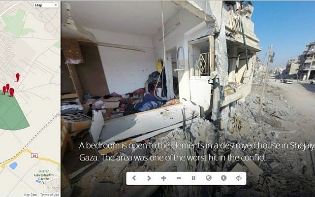 Site allows 'virtual tour' of Gaza destruction | The Times of Israel