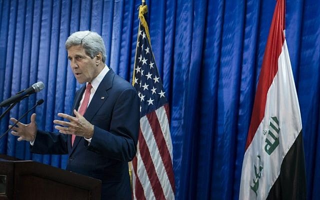 Kerry vows global coalition will defeat jihadists | The Times of Israel