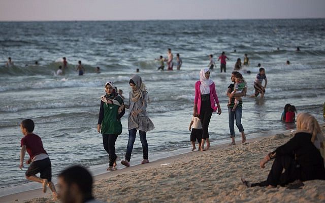 Gazans rush to enjoy life after ruinous war | The Times of Israel
