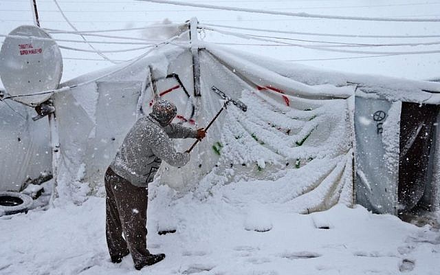 Storm dumps snow, rain and hail across Middle East | The Times of Israel