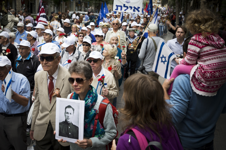 Russian-Israeli WWII vets march in Jerusalem | The Times of Israel