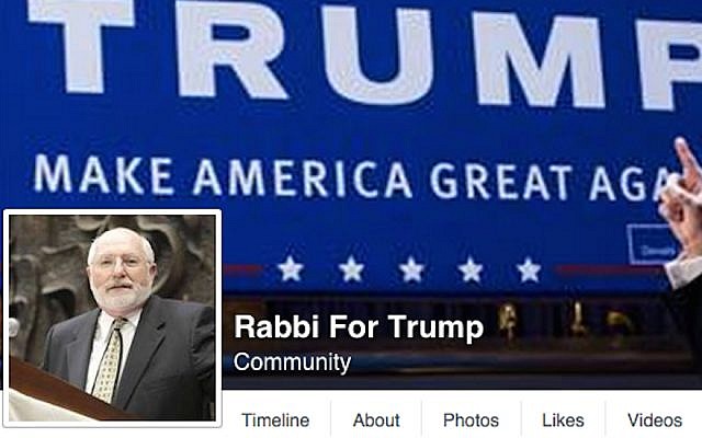 ‘Rabbi for Trump’ drops support for The Donald | The Times of Israel