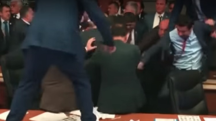 Turkish MPs in mass brawl during constitution debate | The Times of Israel