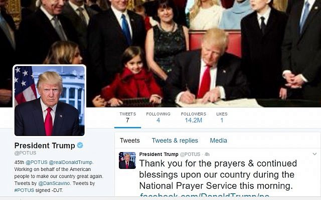 Twitter sorry 560,000 made to follow Trump | The Times of Israel