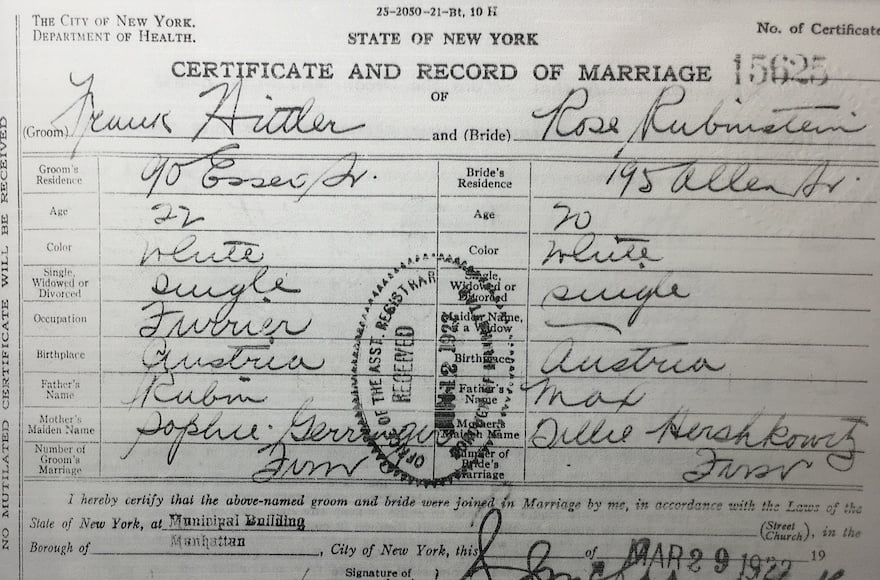 When Hitler was a popular Jewish last name in New York | The Times of ...