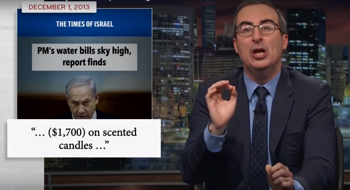 John Oliver takes on Netanyahu cases | The Times of Israel