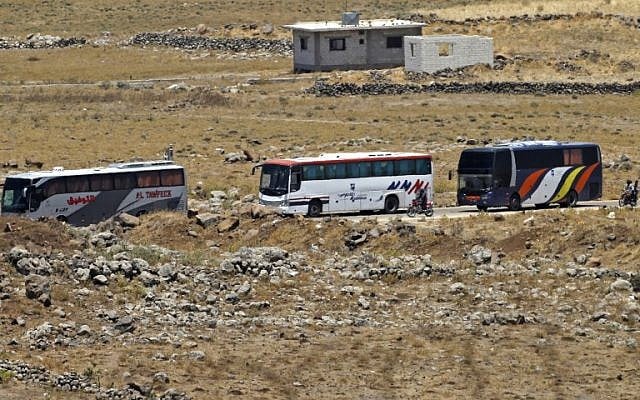 Buses begin ferrying Syrian rebels from border area with Israel | The ...