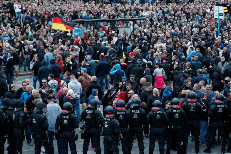 Saxony police under fire after German far-right mob violence | The ...
