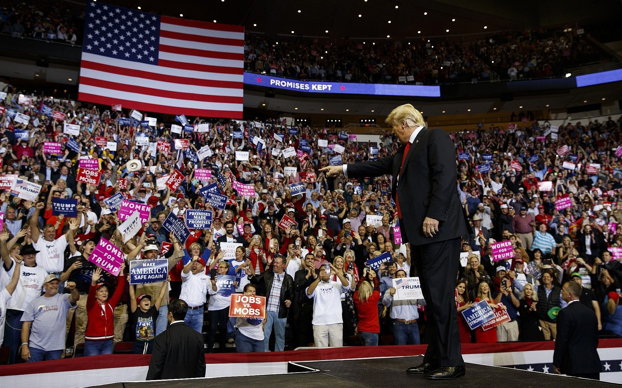 'I'm a nationalist,' Trump declares at Texas rally | The Times of Israel