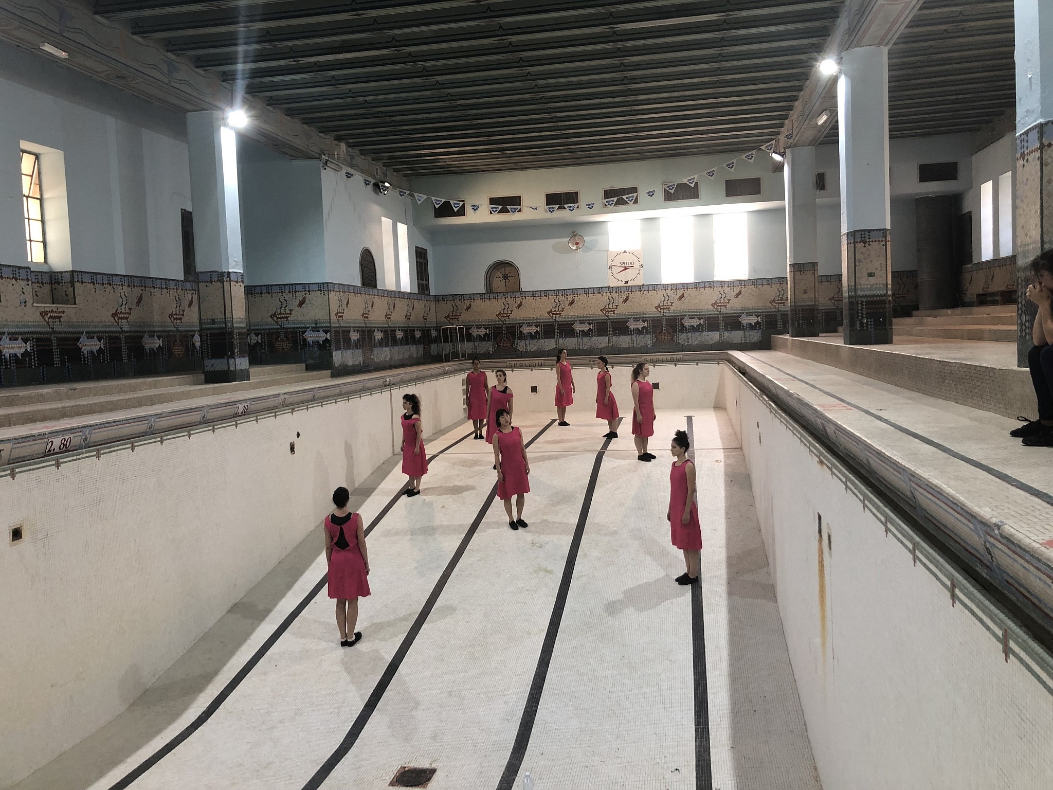 The pool's all dry but the dancers dive right in | The Times of Israel