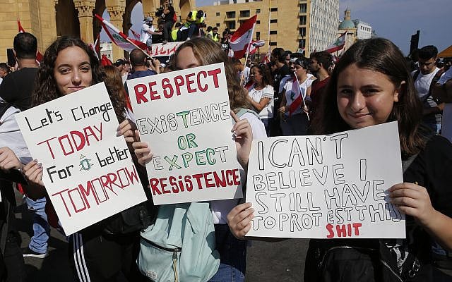 Hundreds of thousands in Lebanon's biggest protest for years; PM ...