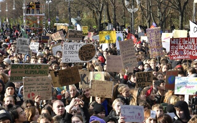 Hundreds rally for climate action in Tel Aviv as protests held around ...