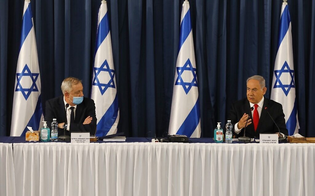 Seeking to split 2-year budget, Netanyahu must first convince Gantz it ...
