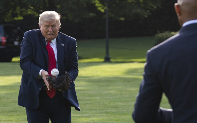 Trump postpones throwing first pitch at Yankees game | The Times of Israel