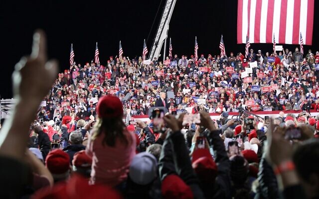 In 1st rally since vote, Trump falsely claims 'we're winning this ...