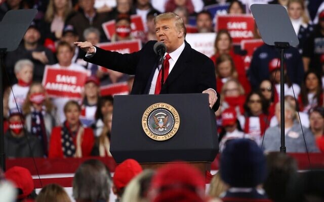 In 1st rally since vote, Trump falsely claims 'we're winning this ...