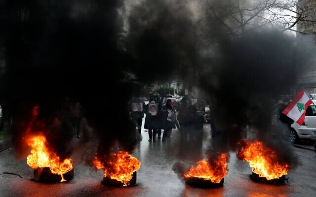 'The fire releases our anger': Tire-burning becomes hallmark of Lebanon ...