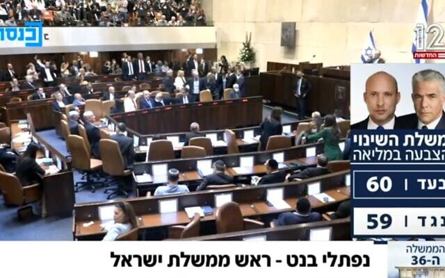 Bennett-Lapid government wins Knesset majority; Netanyahu is out after ...