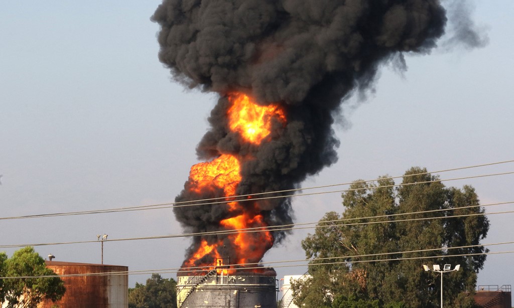 Lebanon firefighters quell huge blaze at fuel storage depot | The Times ...