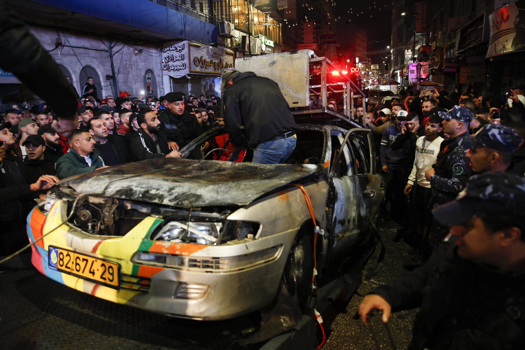 Two Israelis attacked, car torched by Palestinians after entering ...