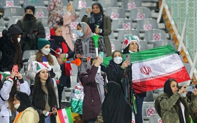 Women allowed to attend soccer game at Tehran stadium, a first in ...