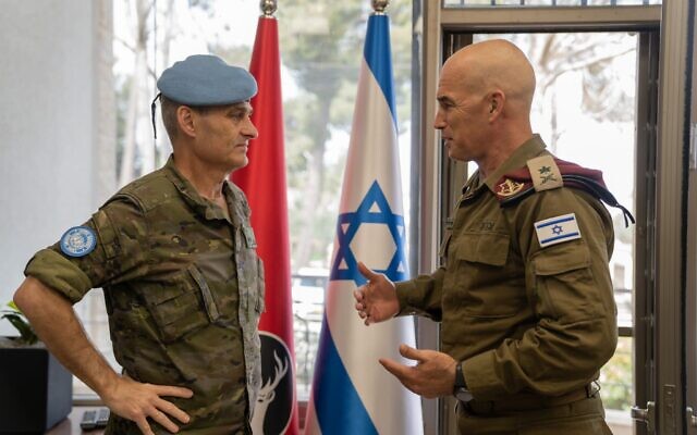 IDF's Northern Command chief meets with head of UN peacekeeping force ...