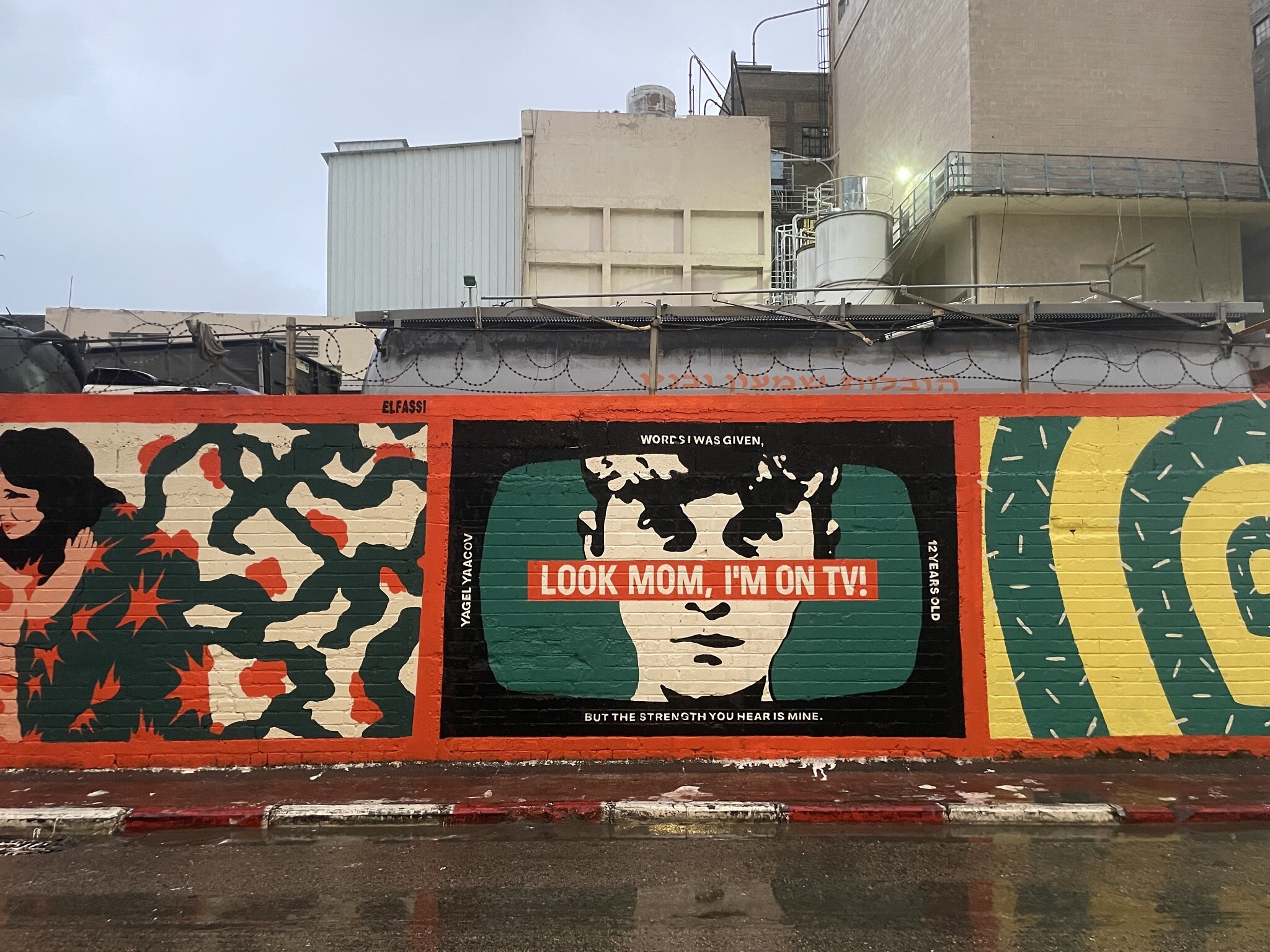 Street artists paint Tel Aviv wall murals about child hostages | The ...