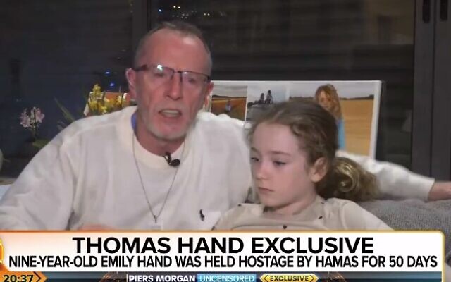 Father of released hostage Emily Hand says Israel critics 'don't know a ...