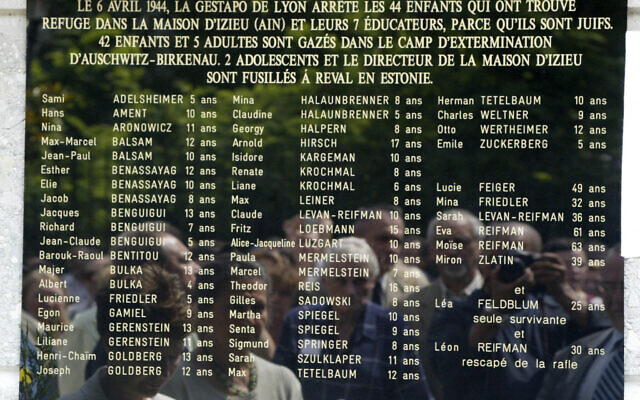 French president leads tribute to victims of 1944 Nazi raid on Jewish ...