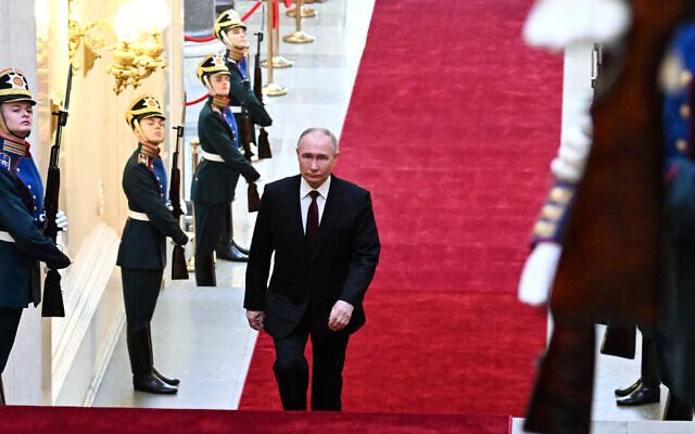 Putin takes oath for record fifth presidential term | The Times of Israel