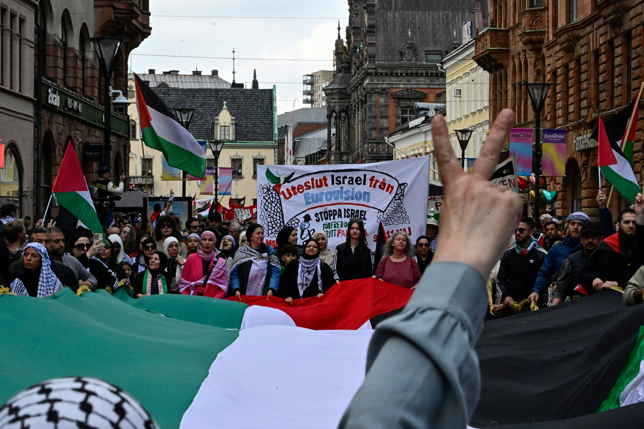 Thousands outside Eurovision final in Malmo protest Israel's ...