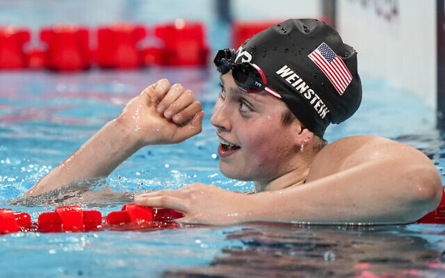 American Jewish teen Claire Weinstein wins silver in 4×200-meter ...