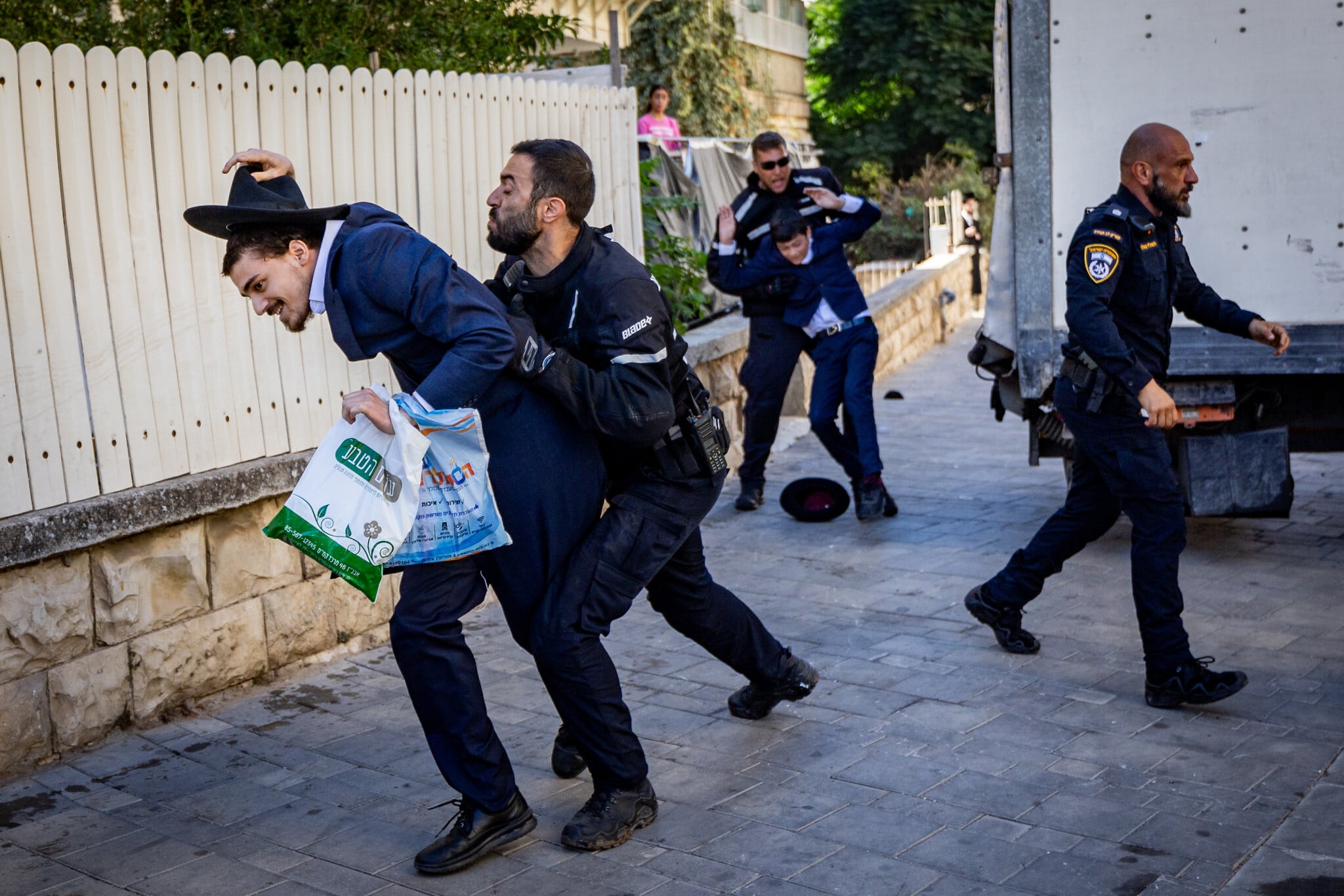 Five arrested as ultra-Orthodox protesters rally against draft in ...