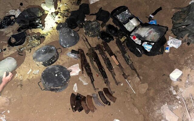 IDF says weapons and equipment belonging to Hamas operatives found in ...