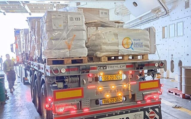 3,577 aid pallets destined for Gaza arrive in Ashdod through sea route ...