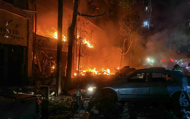 Lebanese media says target of Beirut strike is center of Islamist group ...