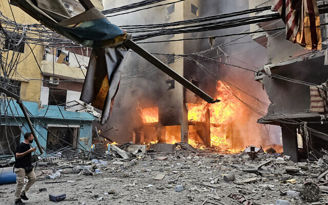 IDF says Beirut strikes hit Hezbollah command centers | The Times of Israel