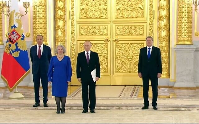 Israeli envoy presents credentials to Putin, who tells diplomats Russia ...