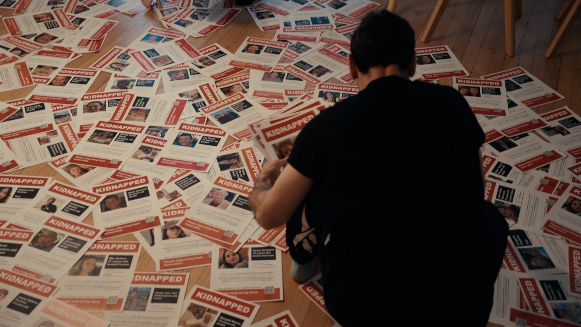How posters of Hamas hostages became targets in the war for public ...
