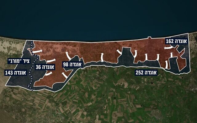 In 1st, IDF publishes map showing where its units are operating in Gaza ...
