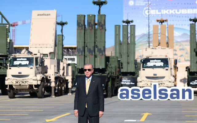 Erdogan hails delivery to his troops of Turkey's own 'Steel Dome' air ...