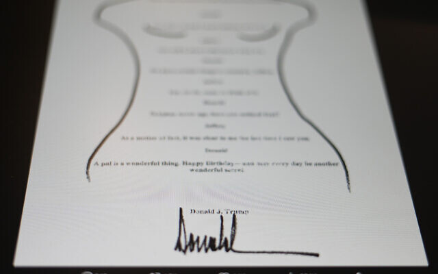 US Congress releases sexually suggestive note Trump has denied writing ...