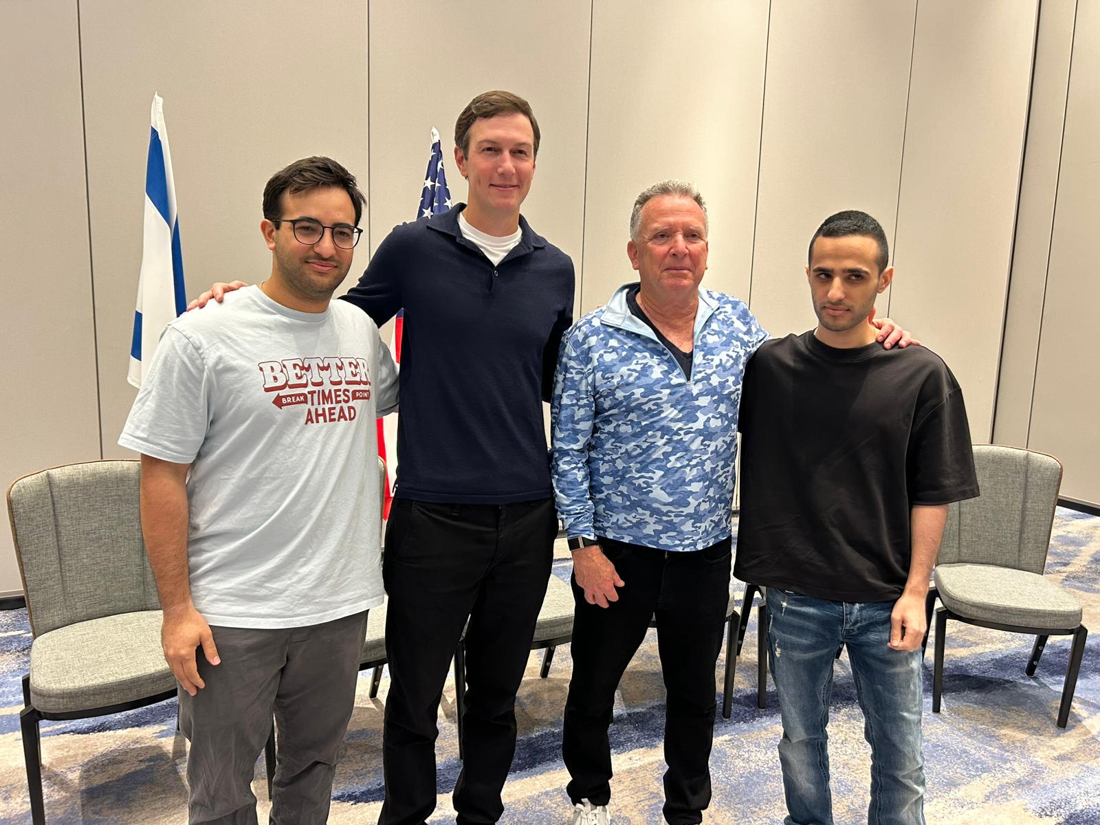 Smiles, hugs abound as Witkoff and Kushner meet with released hostages ...