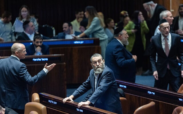 UTJ source says Arrangements Law expected to pass | The Times of Israel