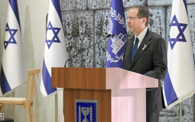 At Rabin memorial ceremony, Herzog warns state is 'once again on the ...