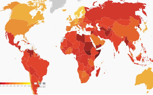 Israel slips to 35th place in corruption index amid 'worrying' trend in ...
