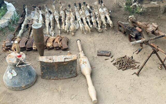 IDF says troops found 'large number' of weapons including RPG, assault ...